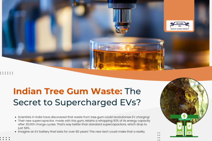 Indian Tree Gum Waste Could Revolutionize EV Charging