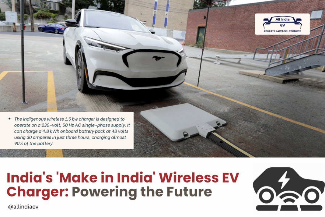 India to Launch First Indigenous Wireless EV Charger