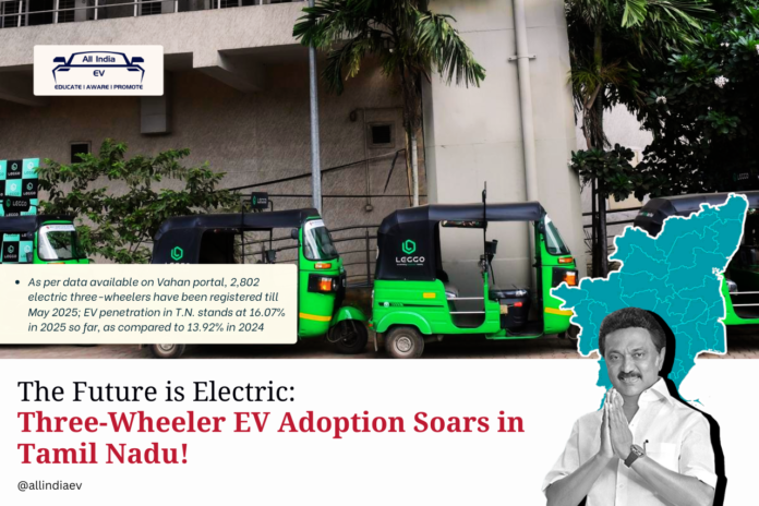 Three-Wheeler EV Adoption Rises Rapidly in Tamil Nadu