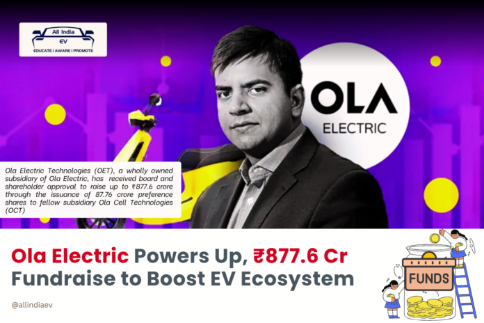 Ola Electric Subsidiary to Raise ₹877.6 Cr for EV Growth